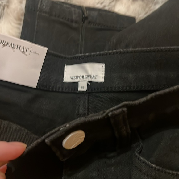 WeWoreWhat | Jeans | Wewore What High Rise Skinny Zip Black Denim Jean ...
